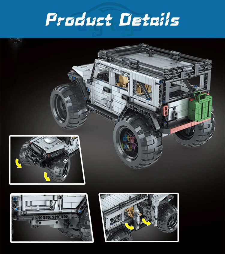 Mould King Building Block Assembly Suv 1288 Pcs Mini Action Building ...