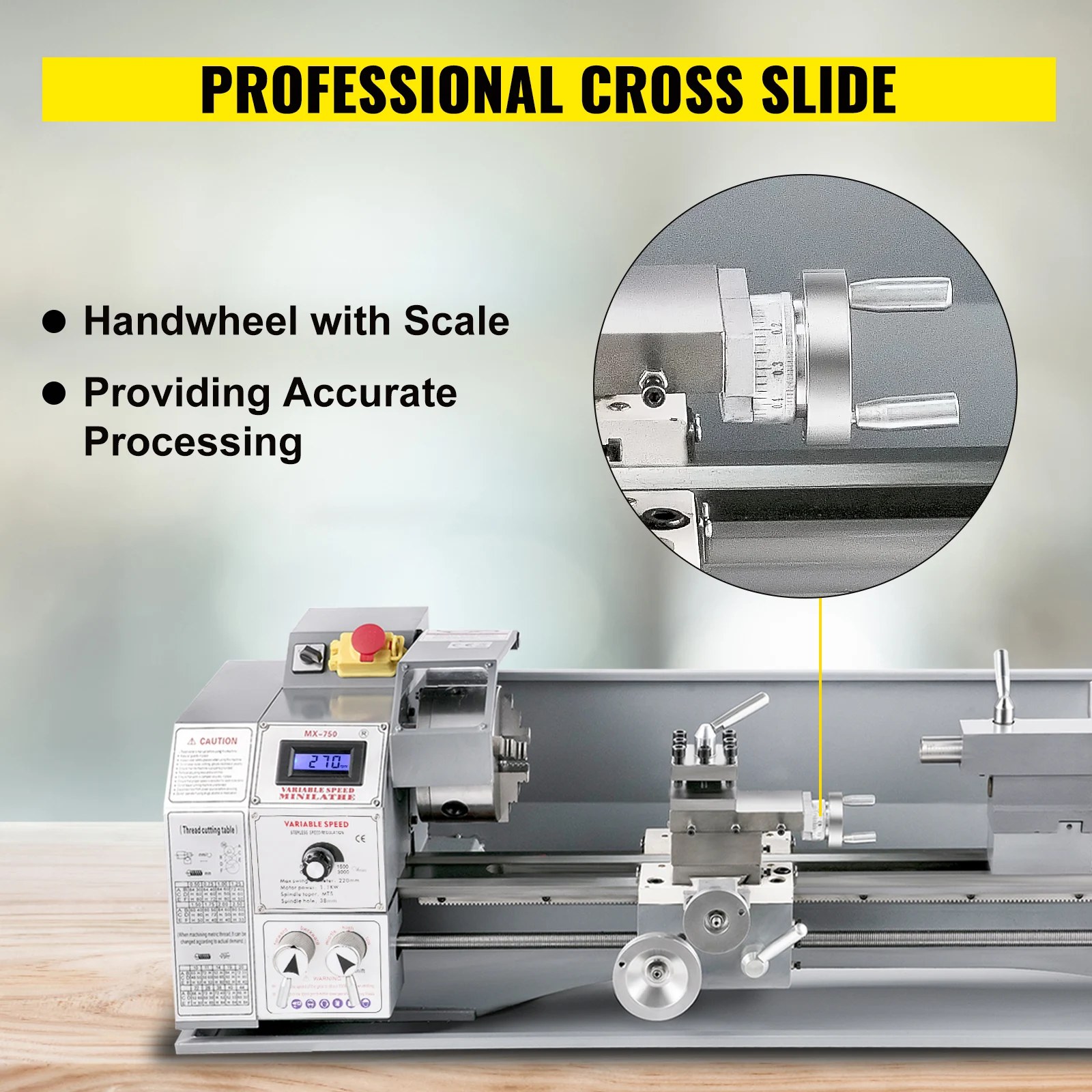 1100W Brushless Motor Metal Lathe - Multifunctional Mini Machine