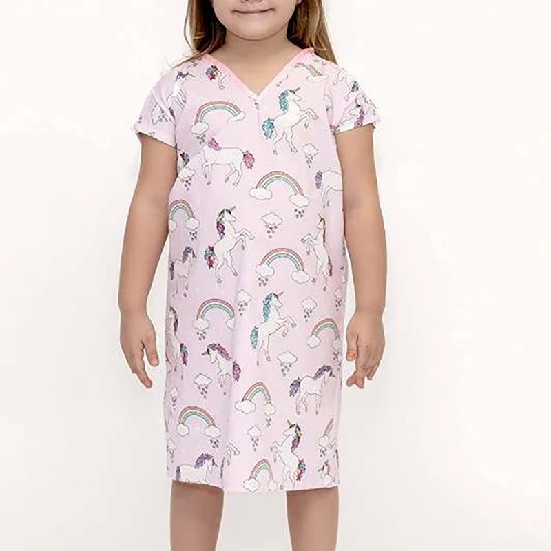 Cartoon Kids Patient Uniform Reusable Printing - Hospital Gown for Children