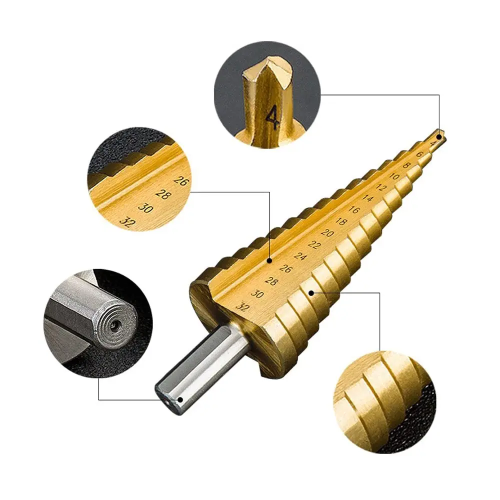 HSS M2 Step Drill Bits - Precision Cutting Tools