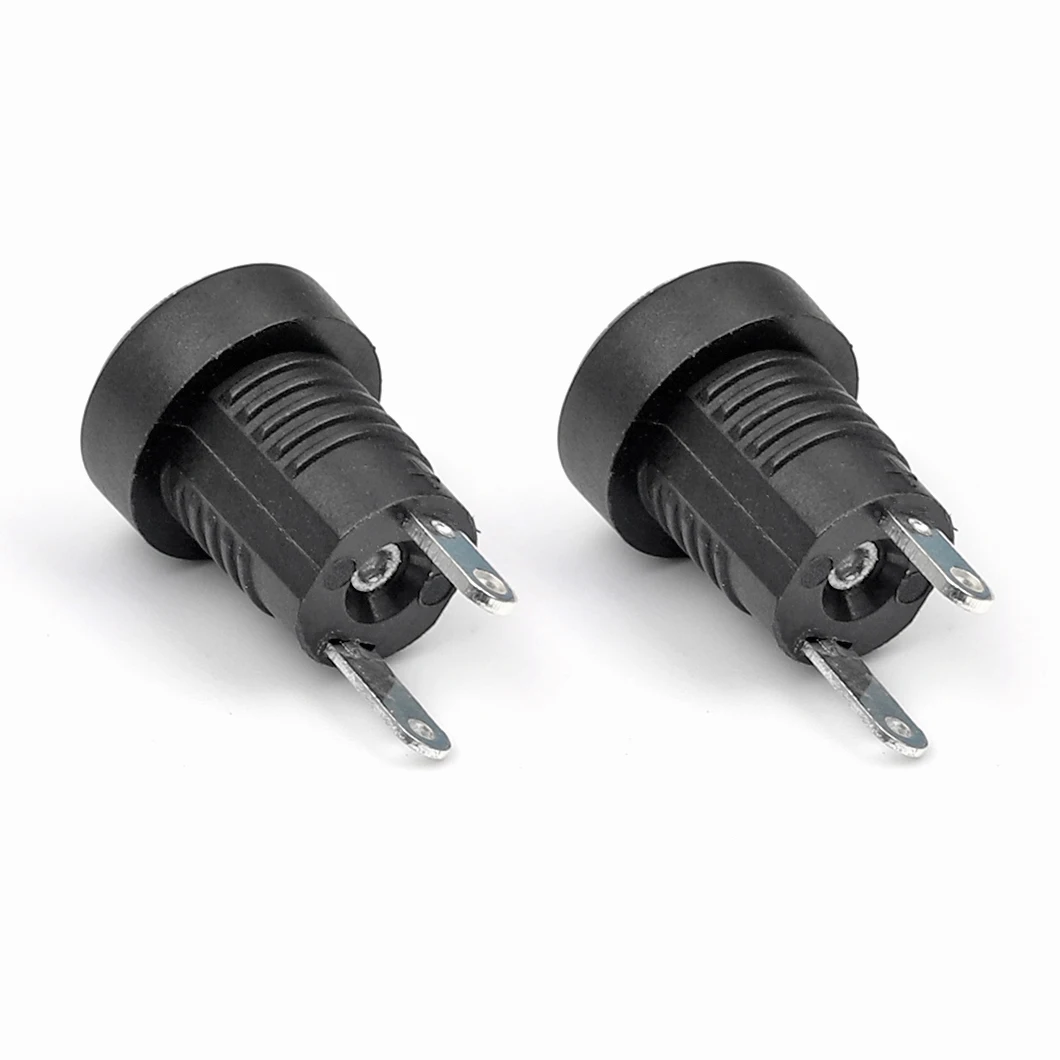 Dc022b Power Socket 2.0/2.5 Vertical Threaded Round Straight Plug Two ...