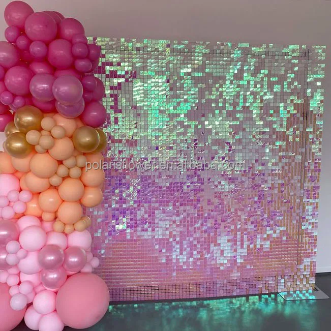 30x30cm Sequin Shimmer Backdrop Panels Wedding Party Sequin Wall Panel ...