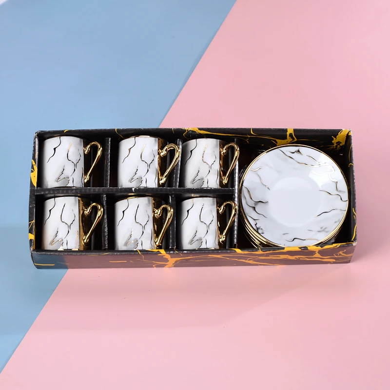 Arabic Ceramic Mugs European Luxury Coffee Table Set Modern Cup Gift ...