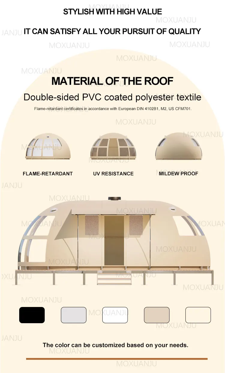 Waterproof Pvc Domes Glamping Panorama Geodesic Dome Lodge House For ...