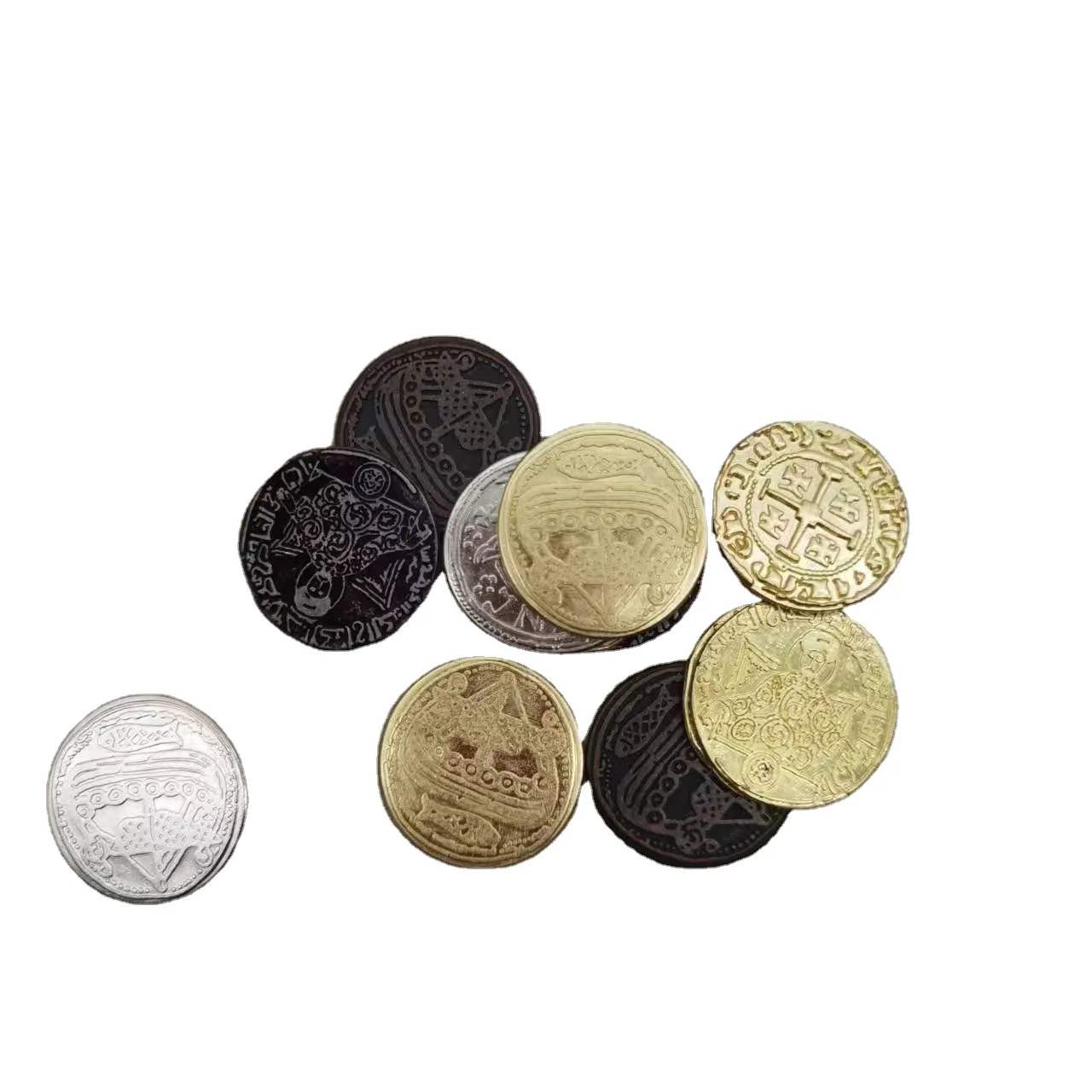 Custom metal game coin cheaper price gold and silver multi-size antique ...