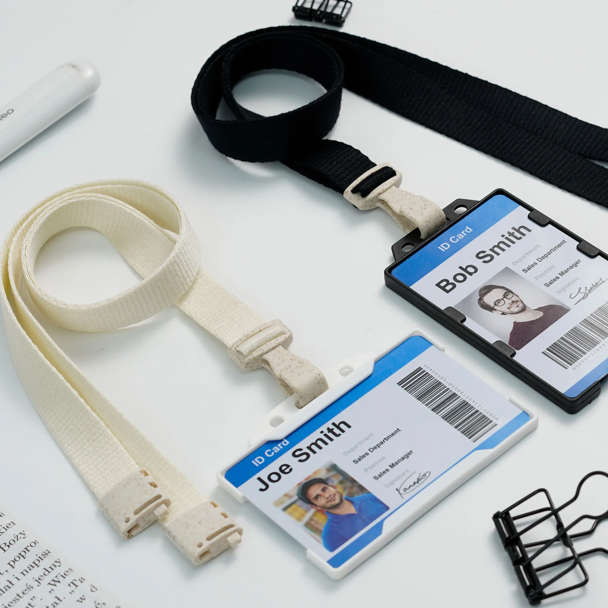 Custom ID Lanyard - Eco-Friendly Bamboo Fiber Lanyard