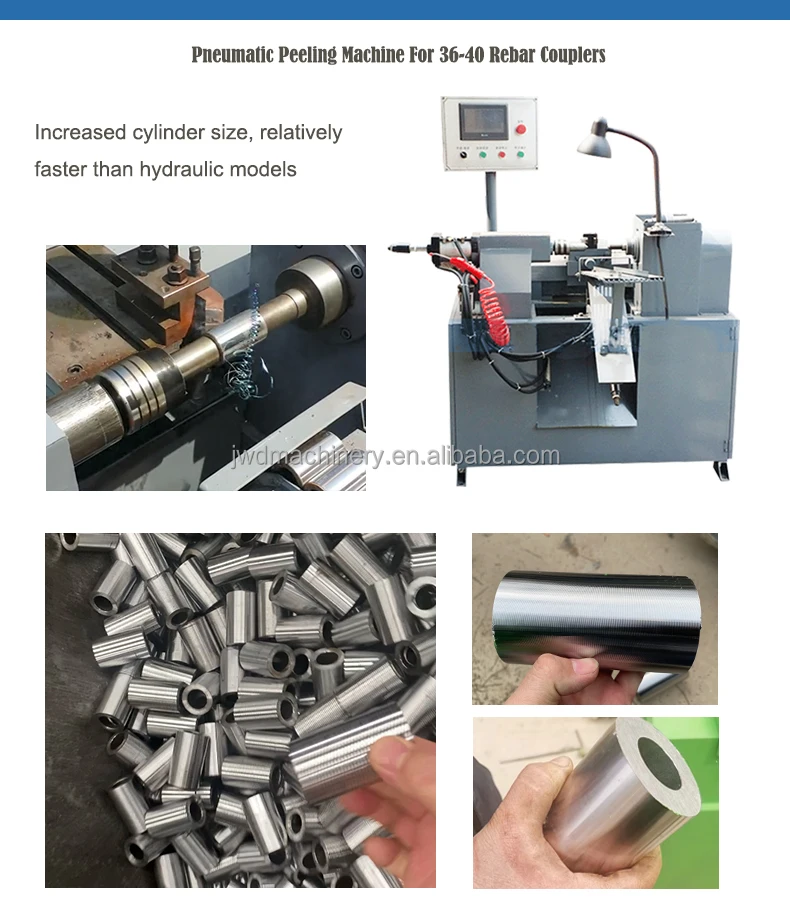 Customized Fully Automatic Hydraulic Rebar Coupler Production Line Dedicated Oblique Tapping ...