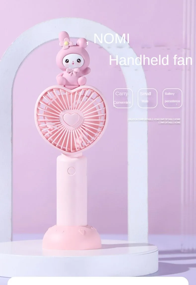 Botu Kawaii Anime Mymelody Kuromi Mini Hand Fans Portable Fans Summer ...