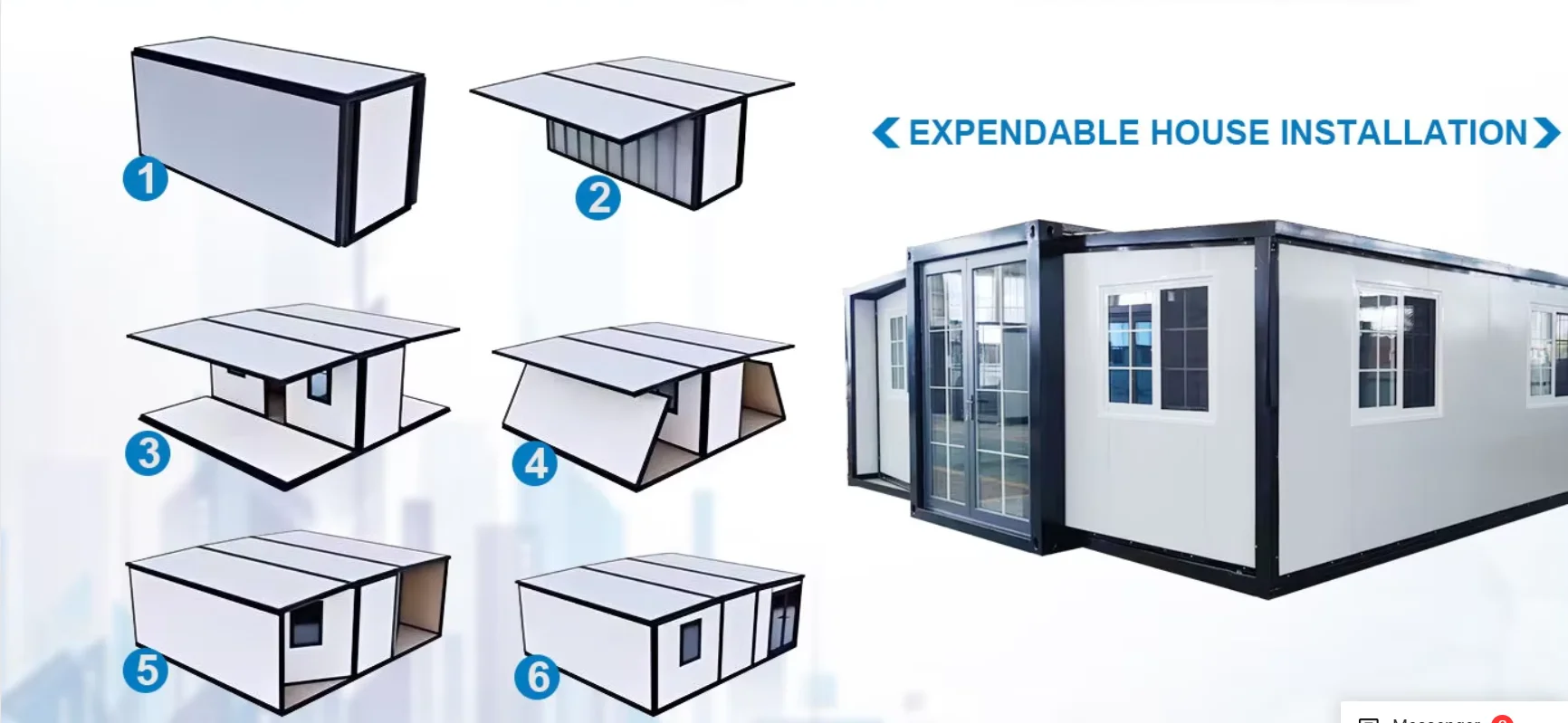 Flat Pack Modular Container House Prefab Office Cabin Portable ...