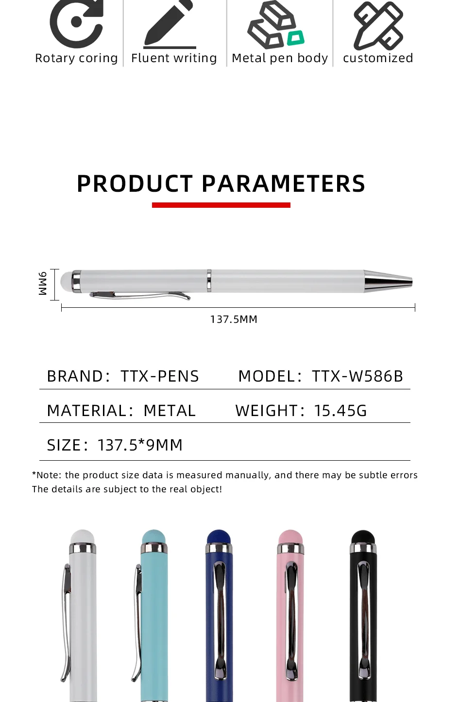 TTX Wholesale Slim Thin Ballpoint Touch Screen for Stylus Pen Hotel ...