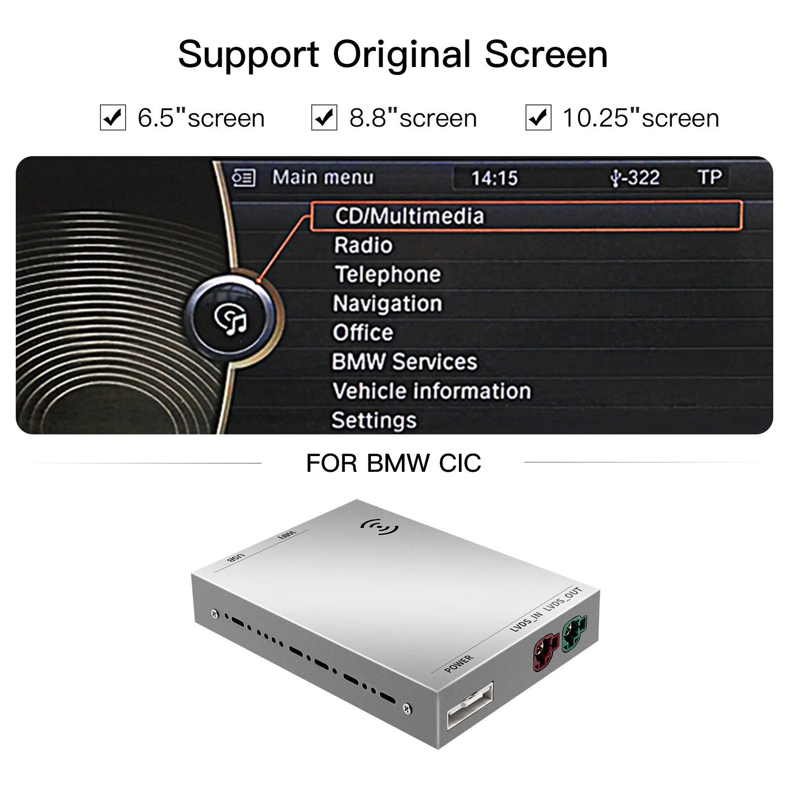 CARABC Wireless Apple Carplay Module for BMW 2009-2015