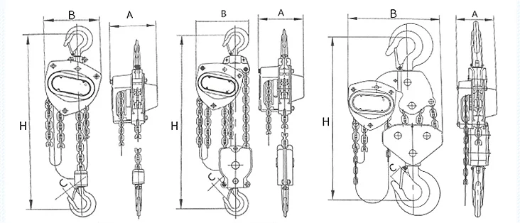 1t 3m Chain Hoist Sling Rigging Tackle Crane Machine Chain Block - Buy ...