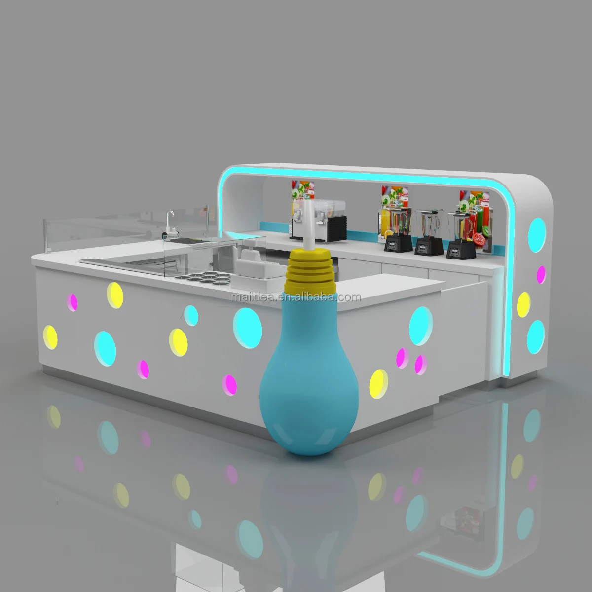 Bubble Tea Display Kiosk - Stylish & Popular Juice Bar
