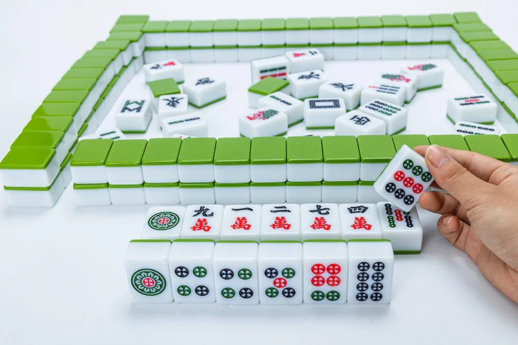 Family Superior Acrylic Tiles Traveling Mahjong Set Mahjong Bag Mahjong ...