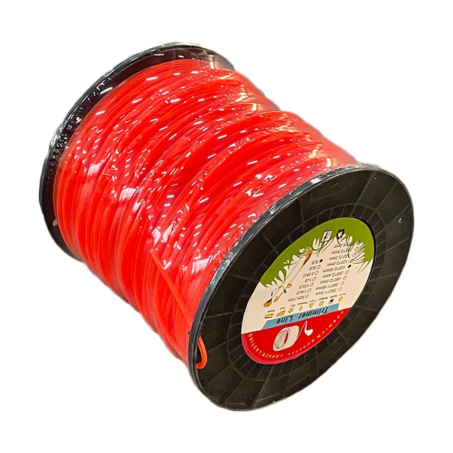 Heavy Duty Nylon Square Trimmer Strimmer Line 2.4mm X 100m Brushcutter Orange Red Color| Alibaba.com