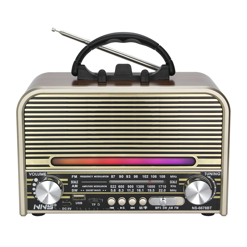 2024 Plastic Casing Radio Speaker Nns Wireless Speaker Disco Light ...