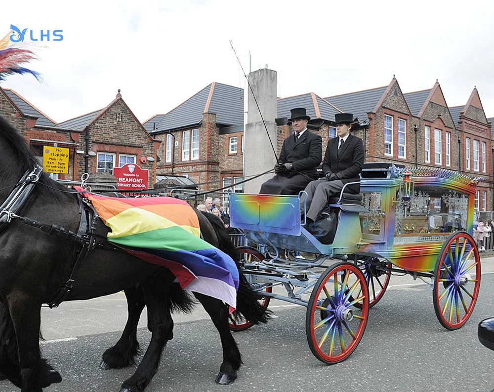 Modern Design Hearse Horse Drawn Buggy Royal Horse Casket Chariot ...