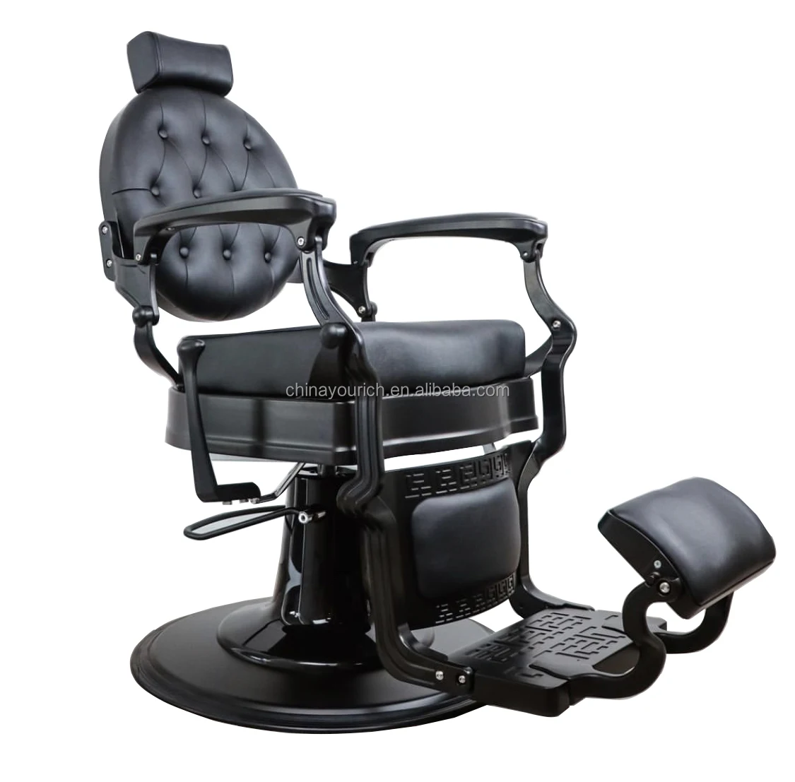Black Heavy Duty Barber Chair - Perfect for Hair Salons