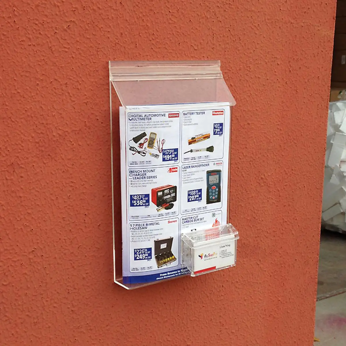 Plastic Flyer Display Box for Use Outside Acrylic A4 Outdoor Brochure ...