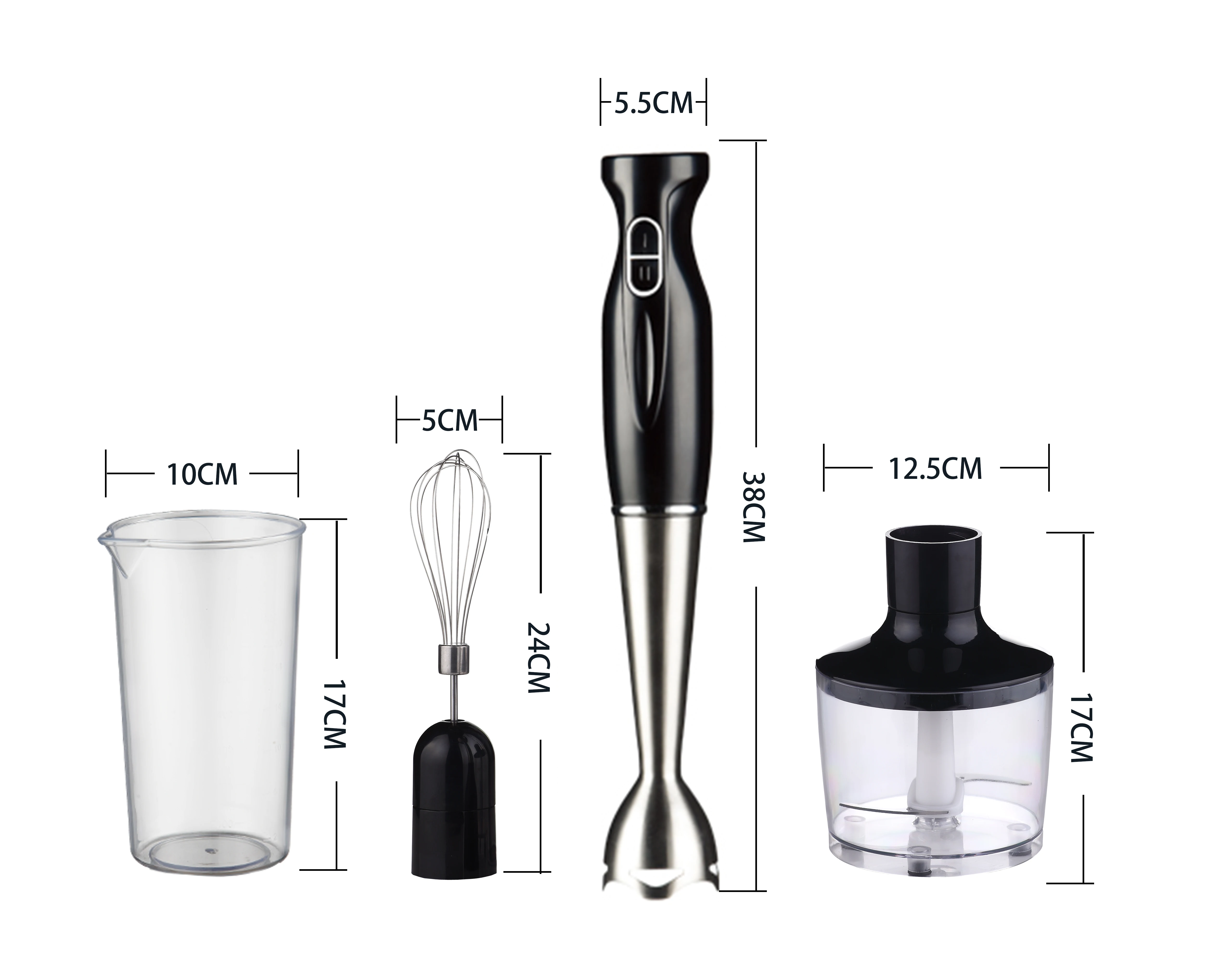 300W Electric Hand Blender Set - Multifunctional & Durable