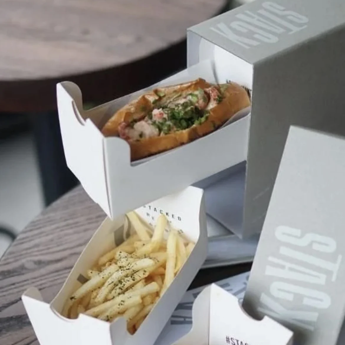 Custom Logo Printing 2mm Thick Sandwich Box - Recyclable