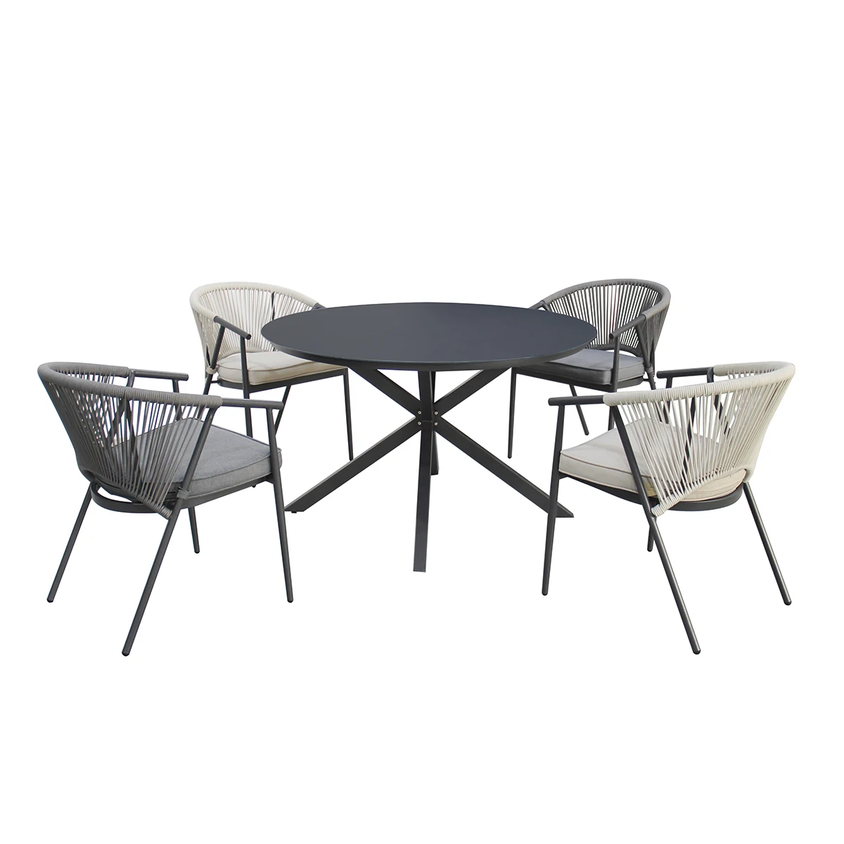 Kozen Outdoor Metal Furniture Patio Garden Table And Chair Set Rattan ...
