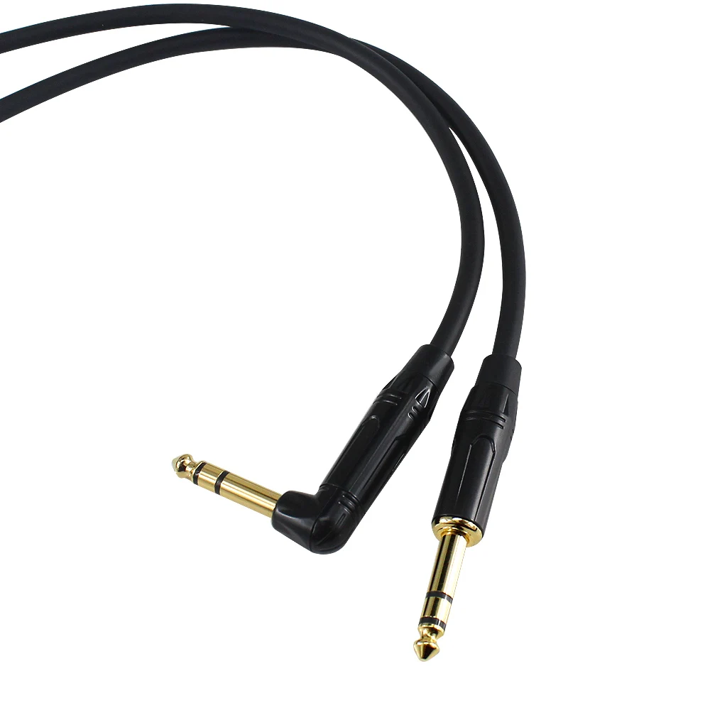 Right Angle Guitar Cable 6.35mm No Noise Guitar Audio Cable Male To ...