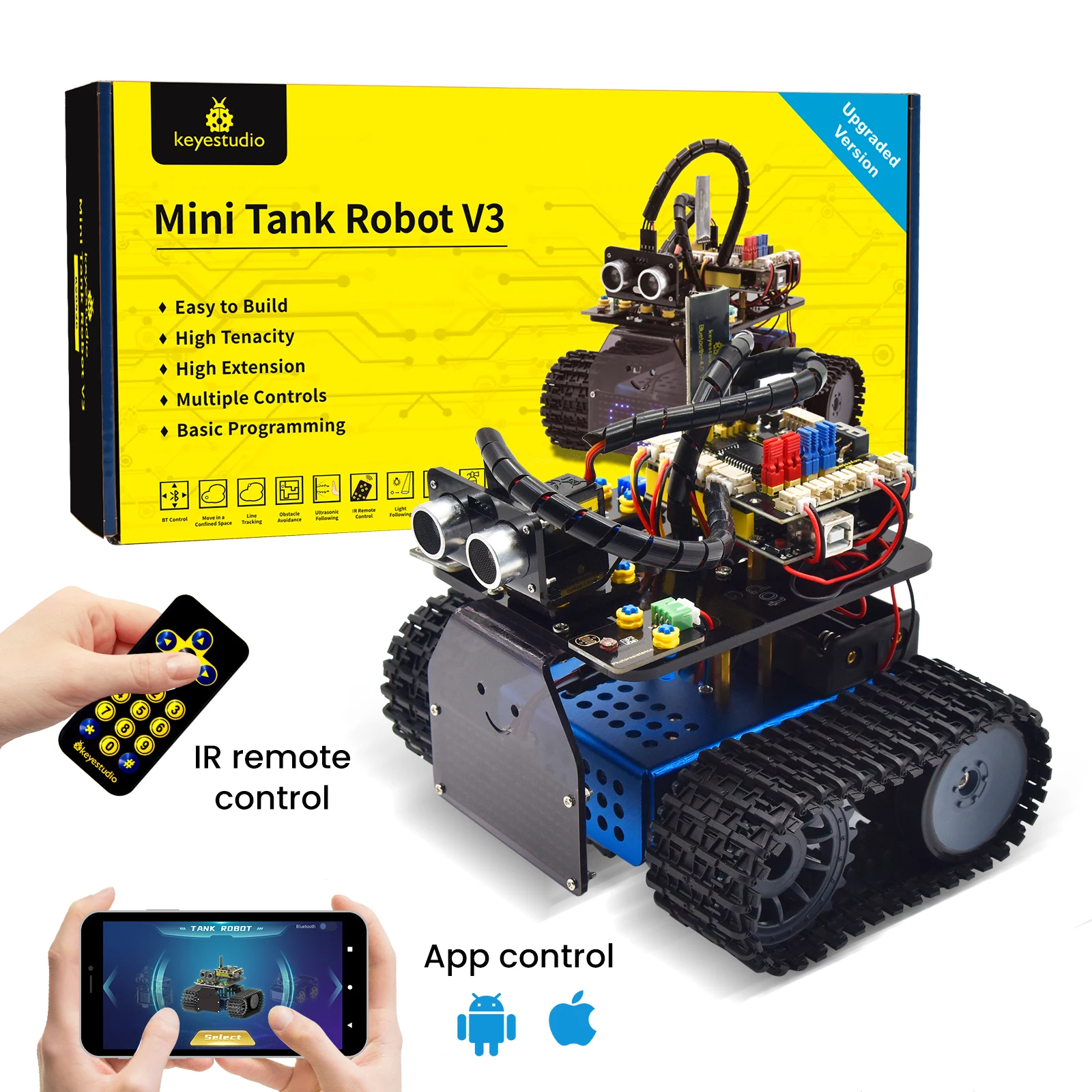 Stem Educational V3.0 Tank Robot Car Kit Stem Robot Kit Robotics ...