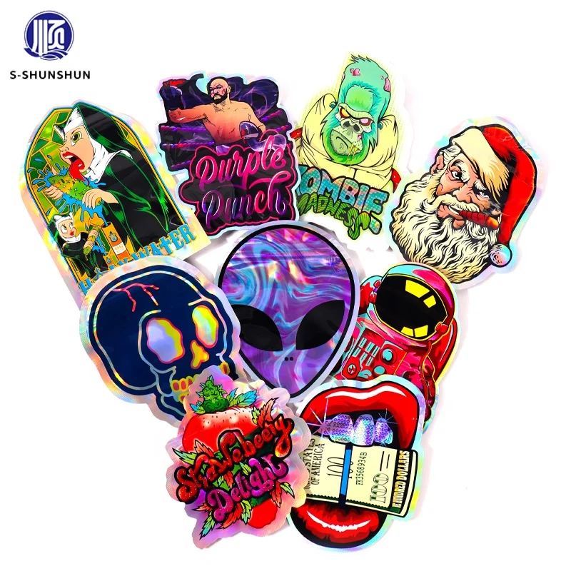 Custom Gummies Snack Plastic Packaging 3.5 Unique Special Shaped Smell ...