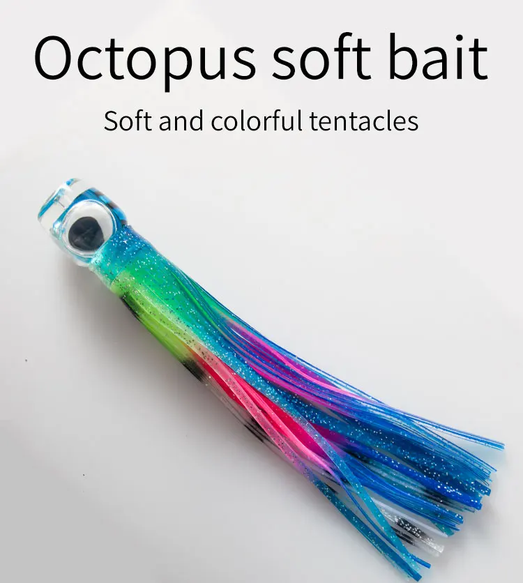 8 Inch Deep Sea Trolling Skirt Tuna Lures Boat Fishing Tackle Big Game ...