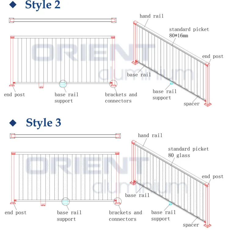 Black Color Modern Factory Price Exterior Balustrade Decoration ...