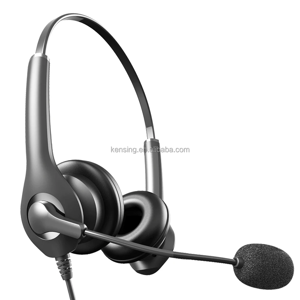 3.5mm & USB Plug Telephone Headphone Line Control Wired Business ...