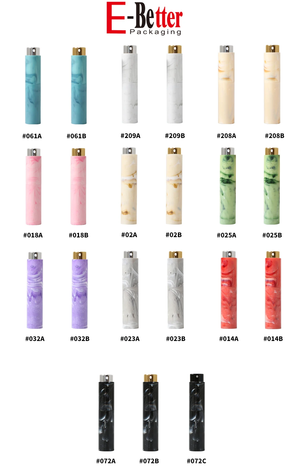 E-better Eco-Friendly Soft Touch Matte Surface Perfume Atomizers