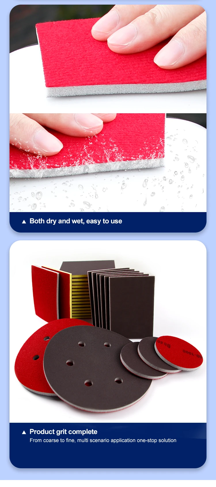 Foam Sand Paper Sponge Discs - Versatile and Durable