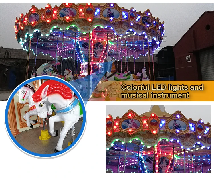 Theme Park Fun Fair Children Attraction Kids Merry Ground Carousel ...