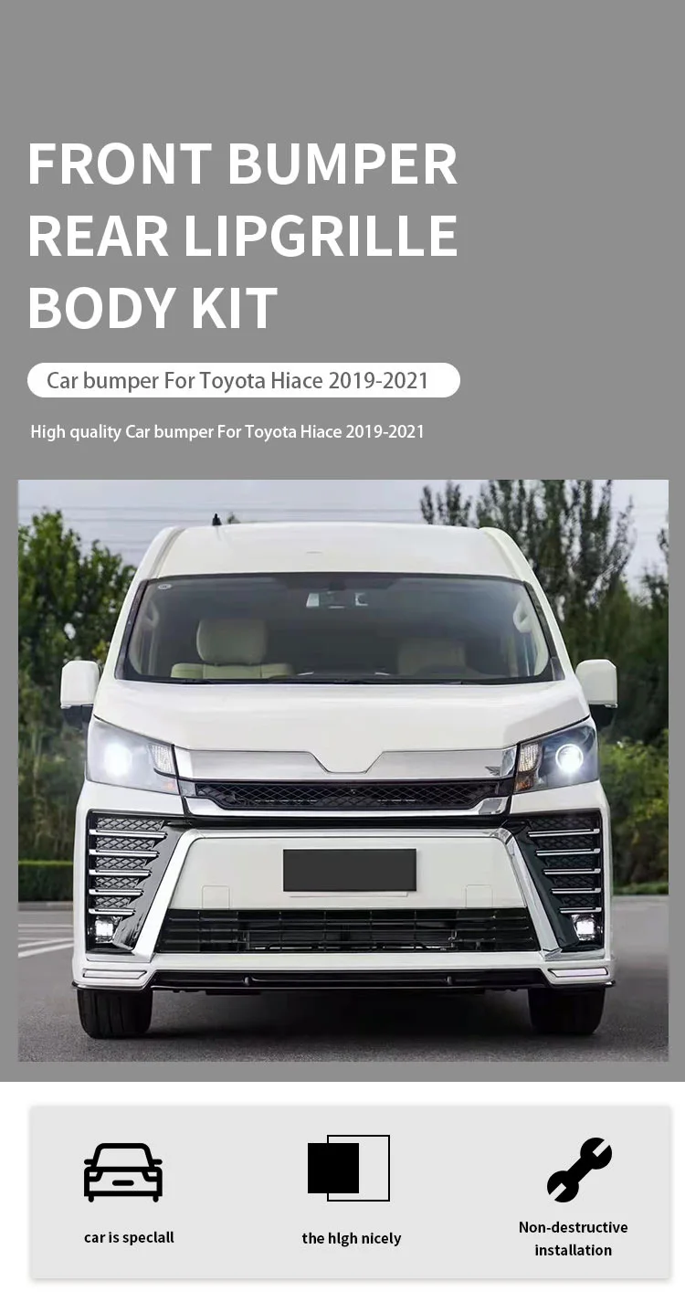 Fuli High Quality Body Kit For Toyota Hiace 2019-2021 Reinforced Pp ...