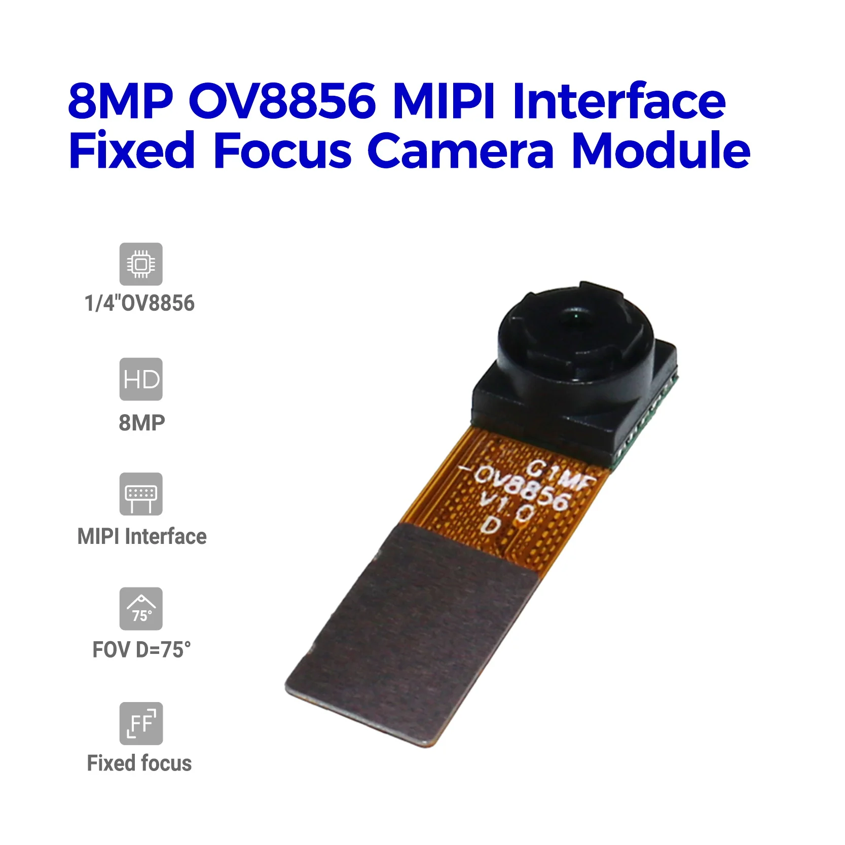 Omnivision OV8856 MIPI Camera - 8MP Customizable Module