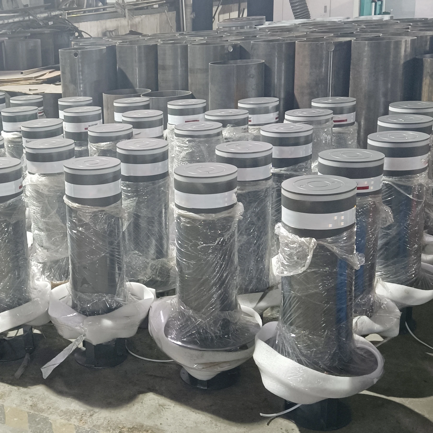 Shallow Mounted Foundation Hydraulic Bollard Protective Telescopic ...