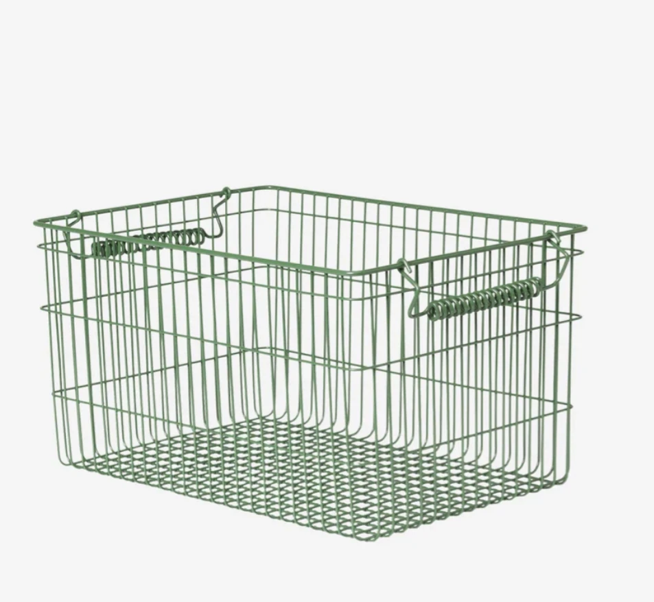 Modern Home Decorative Rectangle Metal Wire Storage Baskets Stackable ...