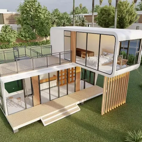 Customized Modern Design Double-layer Apple Cabin Portable Modular ...