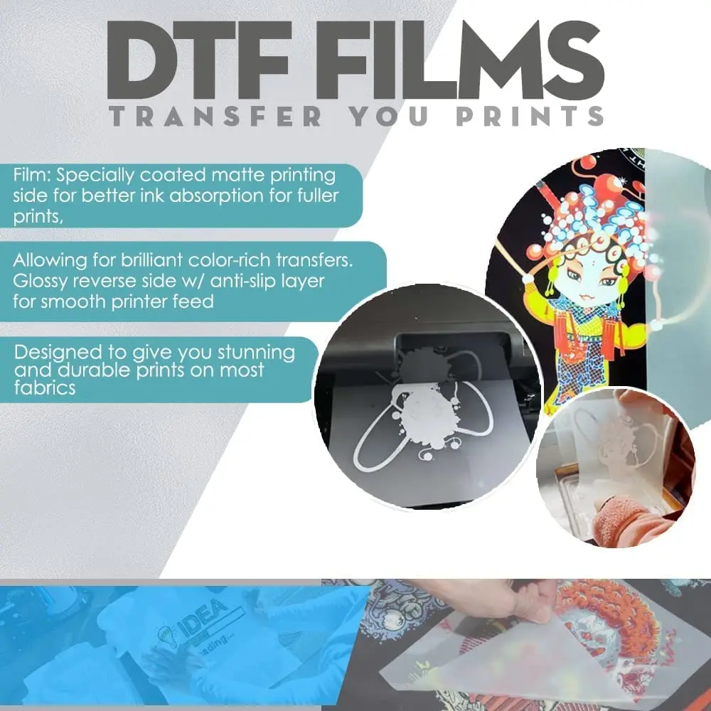A3 Roll 31cm*100m Dtf Pet Film Heat Peel Double Side Matte Dtf Film For ...
