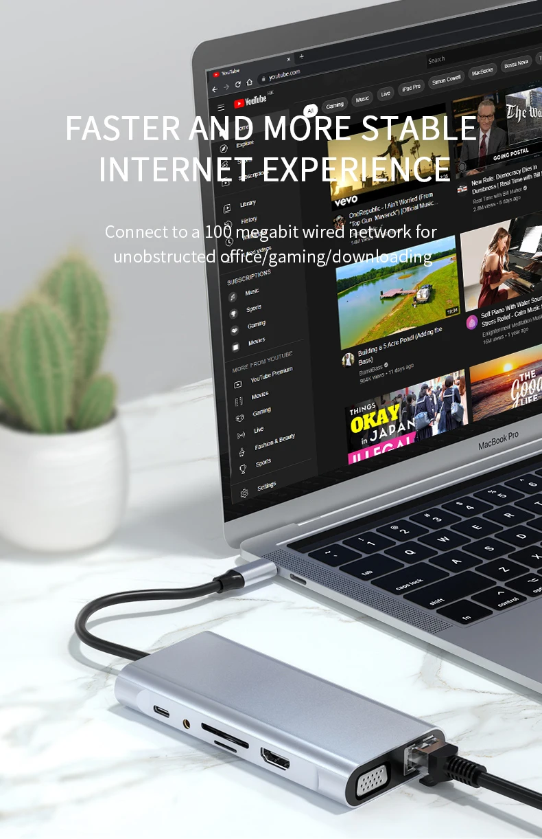 BASIX 11-in-1 Hub - Versatile Docking Station for Laptop