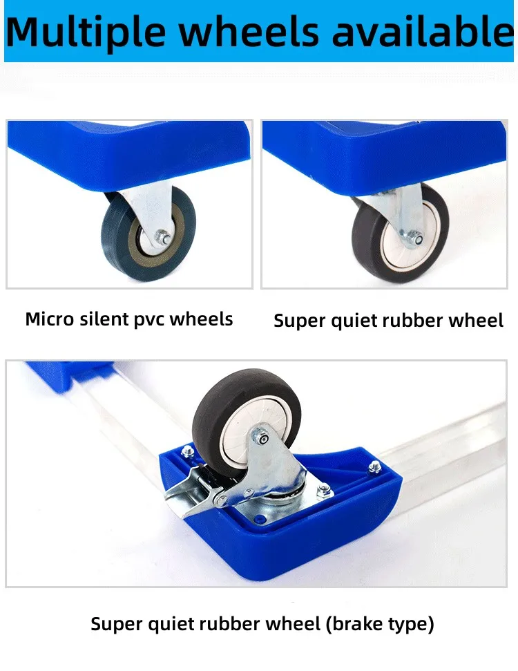 4 Wheel Dolly Industrial Trolley Cart Plastic Dollies With Wheels ...