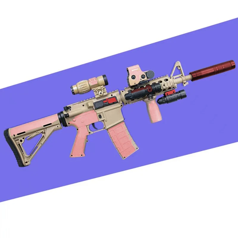 Nylon M4a1 Assault Rifle Metal Gear Electric Splatter Gel Ball Blaster ...