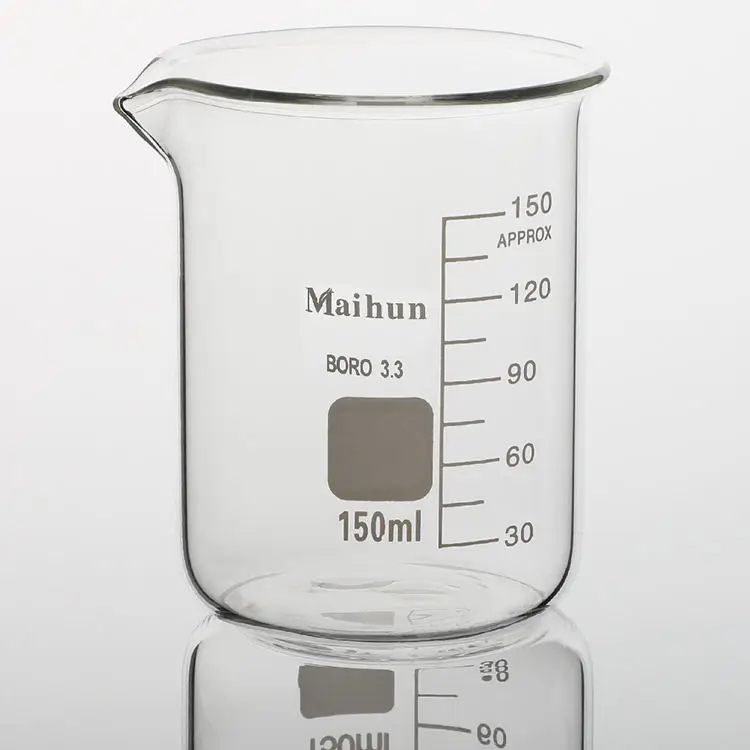 Factory Price 150ml Clear Quartz Glass Beaker Lab Beakers Borosilicate ...