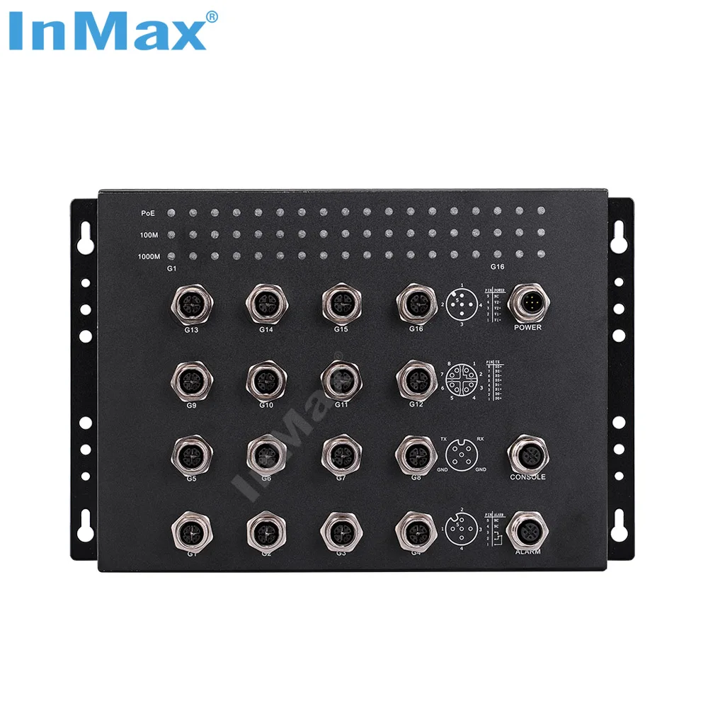 Inmax Manufacturer M12 Switch 16 Port X-code On-board Vehicular Traffic ...