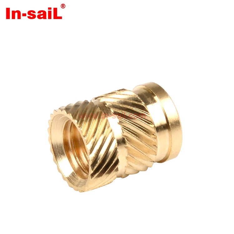 Metric Brass Nut Threaded Inserts Fastener For Plastic Heat Staking ...