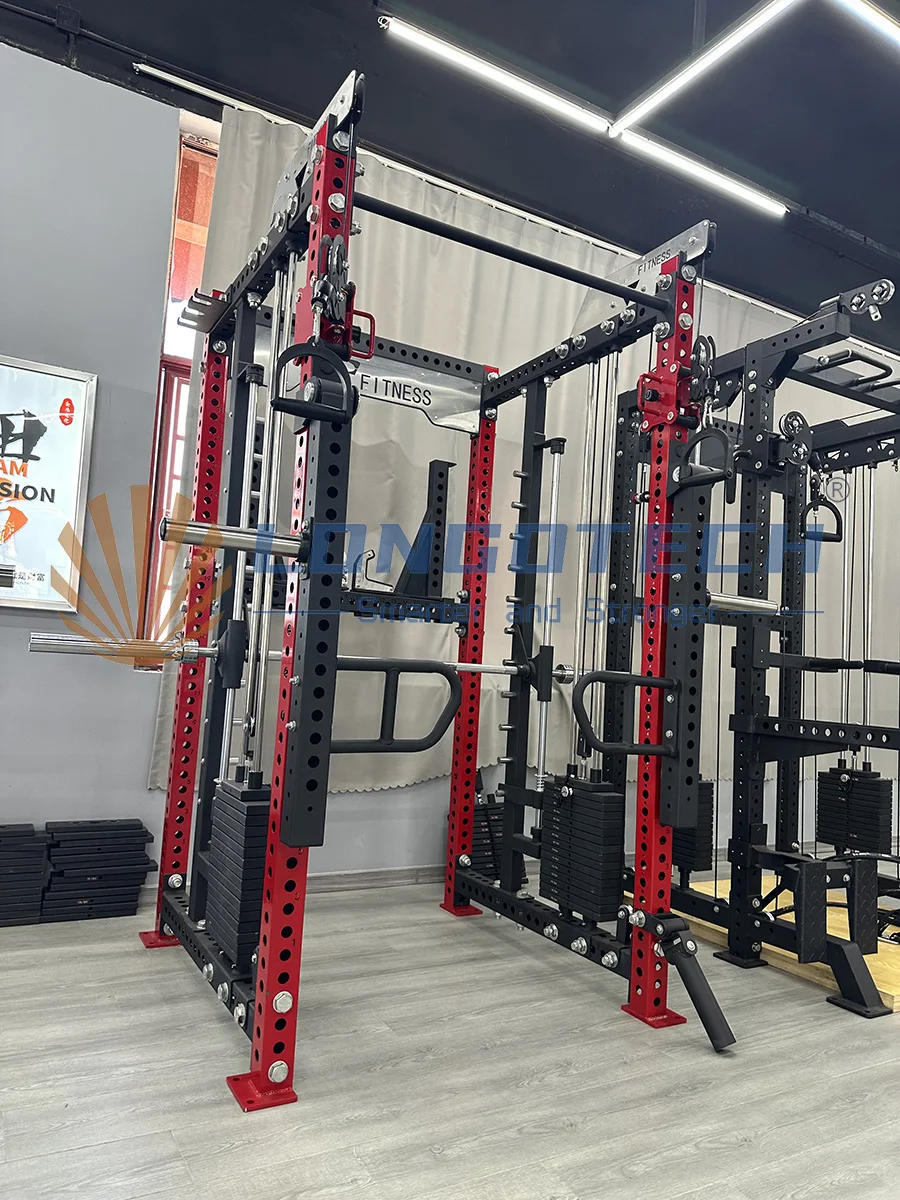 LongGlory Home Gym Professional Bodybuilding Cage Comprehensive Fitness Exercise Power Squat ...