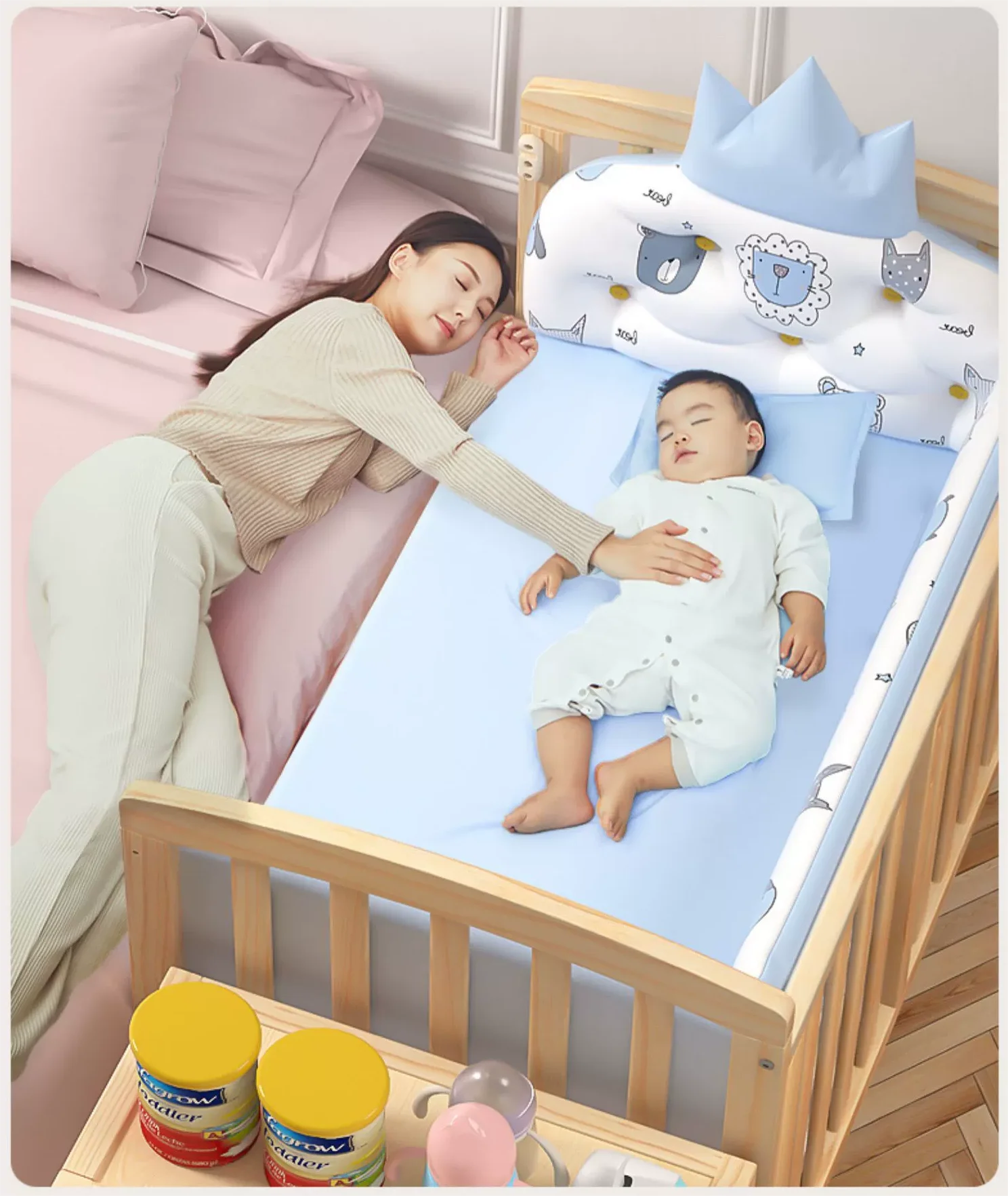 Customizable Multifunctional Cheap Wooden Cot Baby Bedroom Furniture ...