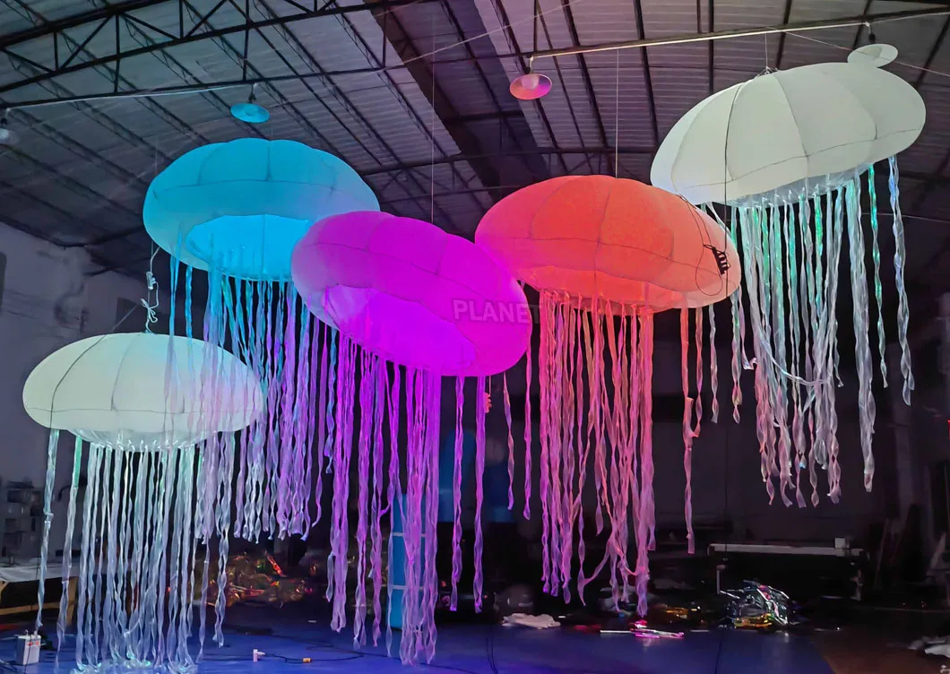 Costume Stage Decoration Inflatable Led Jellyfish Inflatable Hanging ...